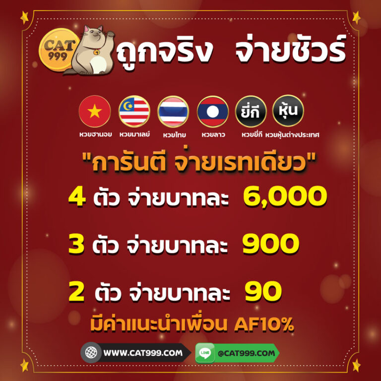 แทงหวยออนไลน์ CAT999 – แทงหวย ออนไลน์ ผลหวยฮานอย ผลหวยหุ้น บาคาร่า